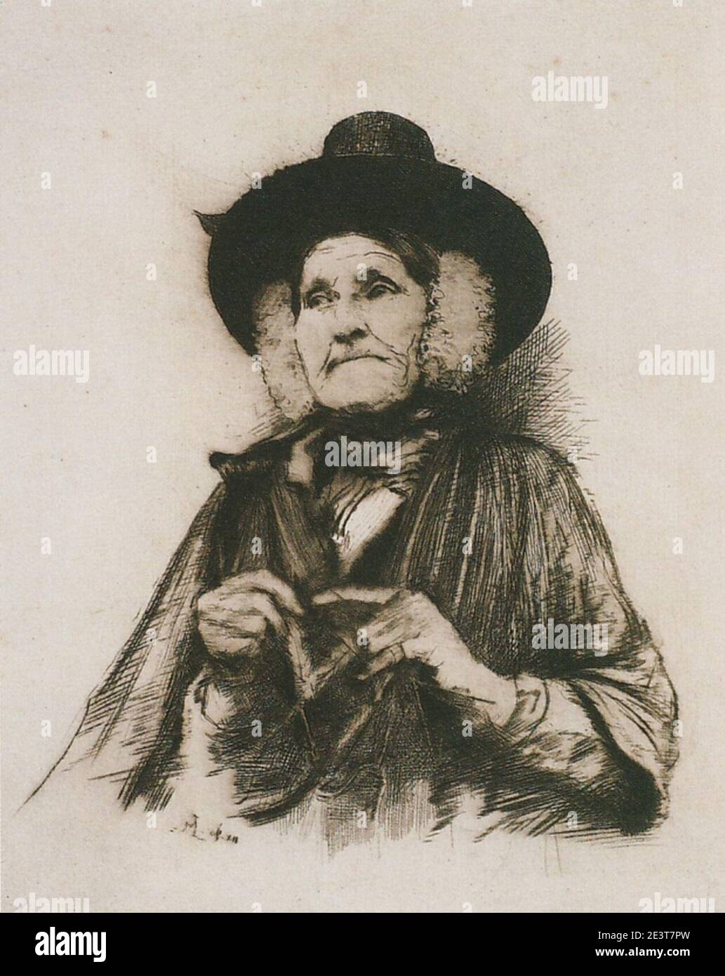 Mansel Lewis - The Welsh Hat 1881 Stock Photo - Alamy