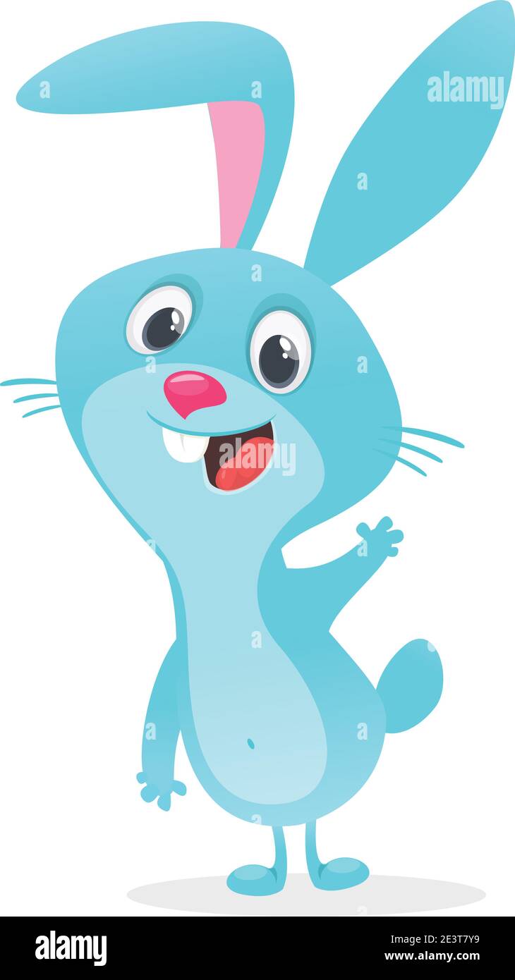 Cartoon Bunny Rabbit Character. Vector illustration. Isolated Stock ...