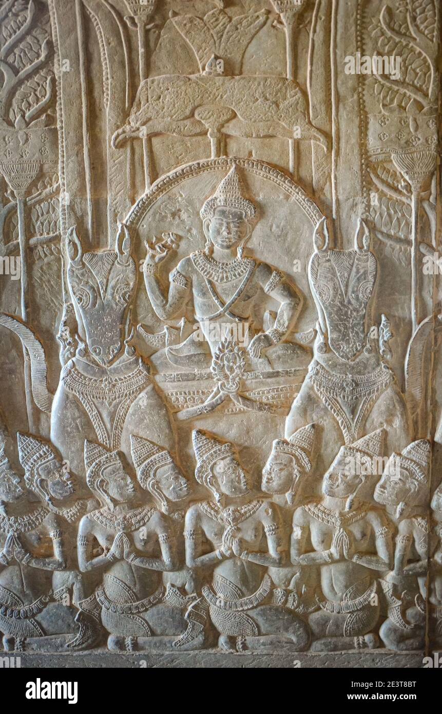 Angkor wat carvings hi-res stock photography and images - Alamy