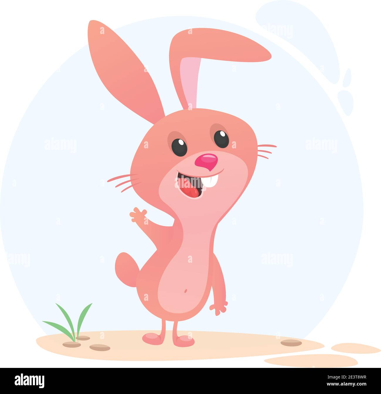 Cartoon Bunny Rabbit Character. Vector illustration. Isolated Stock ...