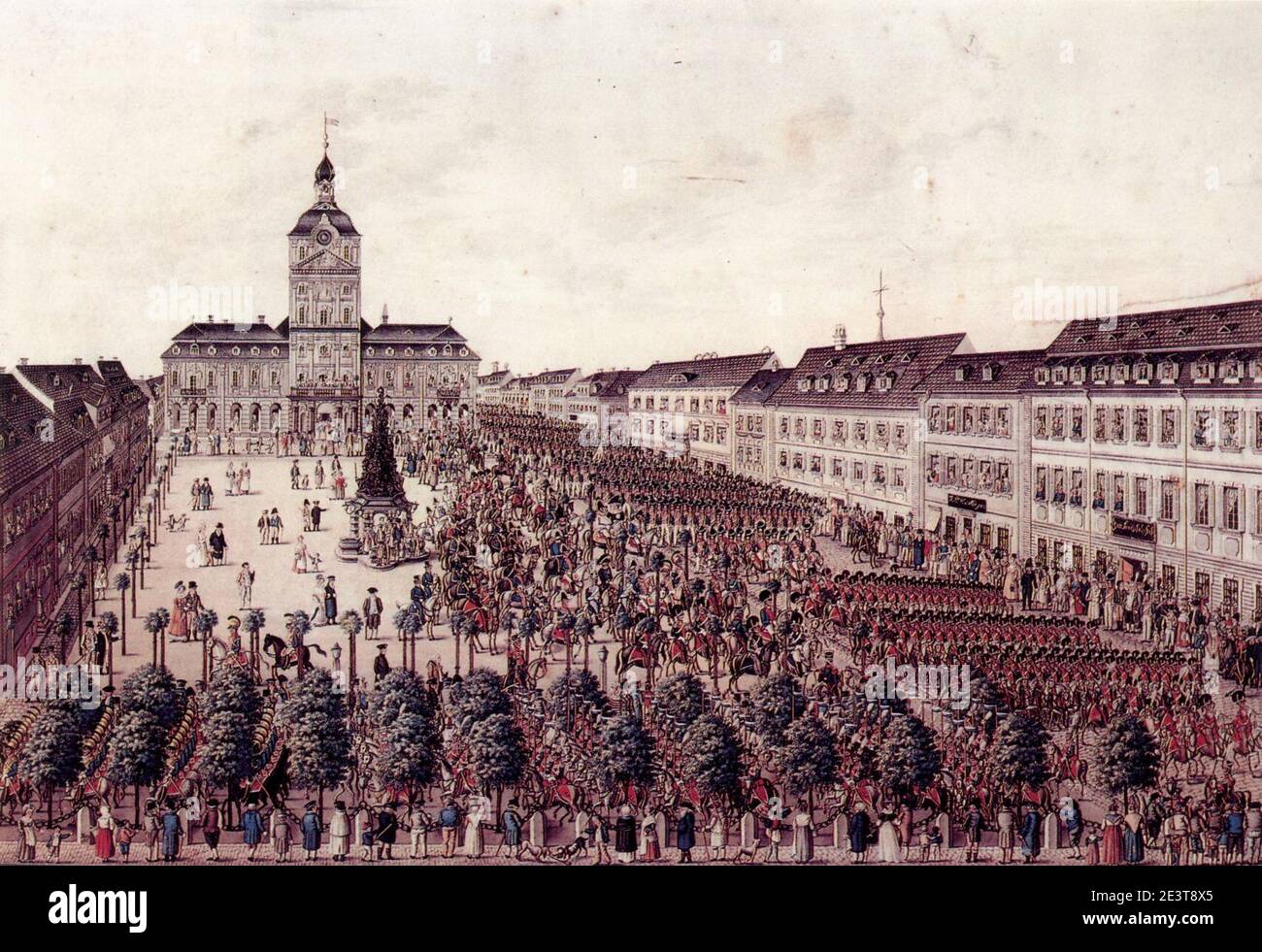 Mannheim Paradeplatz 1815 Stock Photo - Alamy