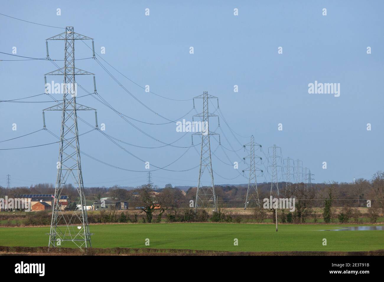 Crossing power lines hi-res stock photography and images - Alamy