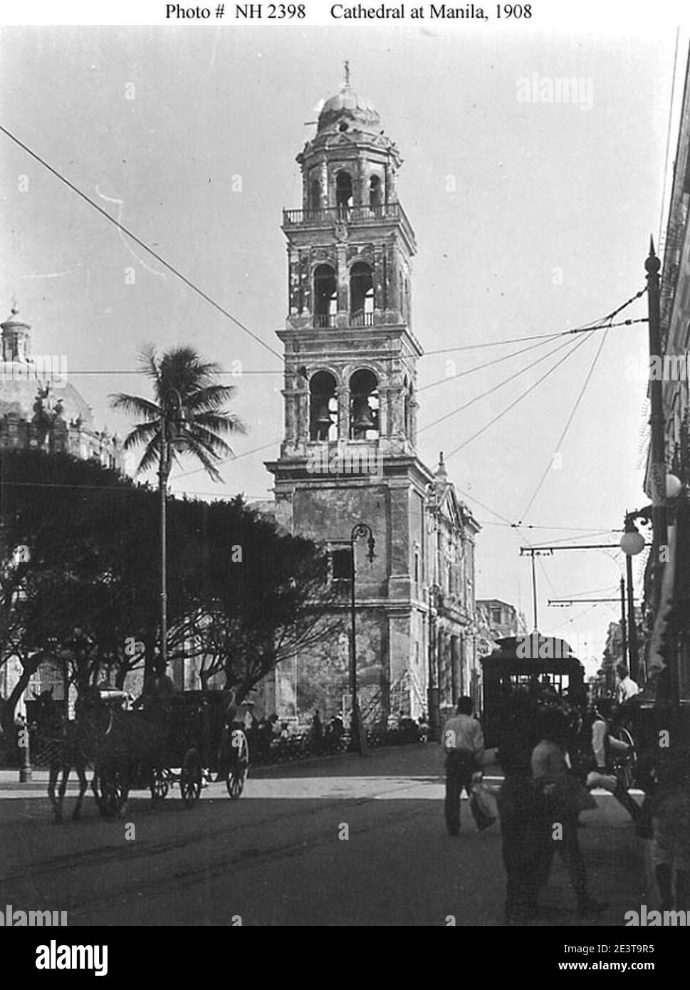 Manila Cathedral 1908 Stock Photo - Alamy
