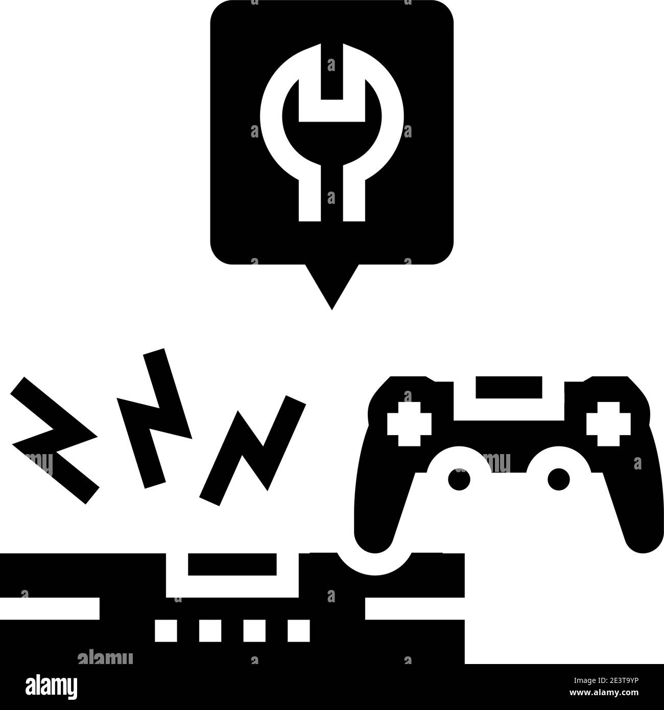 game console repair glyph icon vector illustration Stock Vector Image ...
