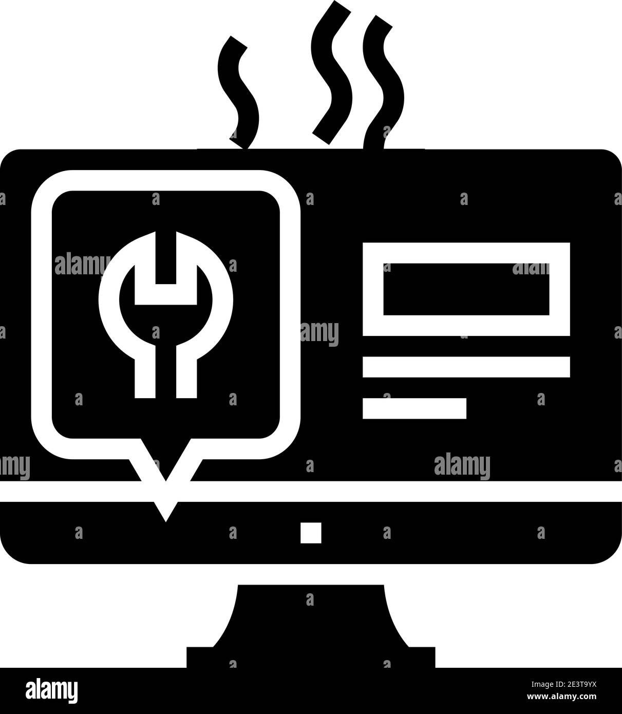 computer display repair glyph icon vector illustration Stock Vector ...