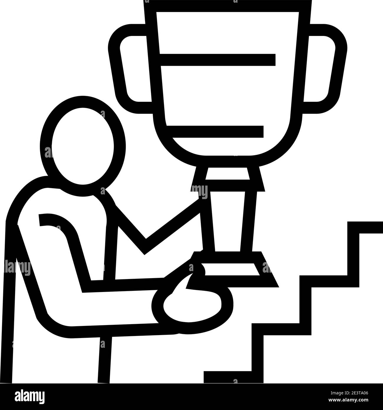 self-realization people value line icon vector illustration Stock ...