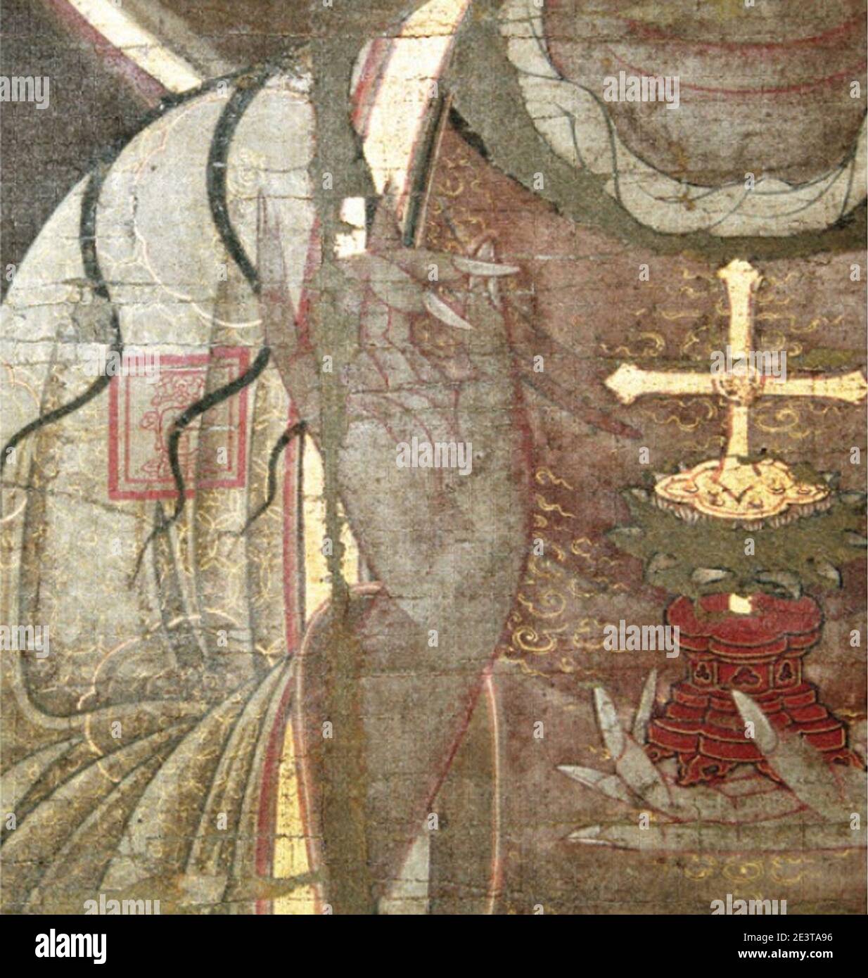 Manichaean Painting of the Buddha Jesus (Detail 1 Stock Photo - Alamy