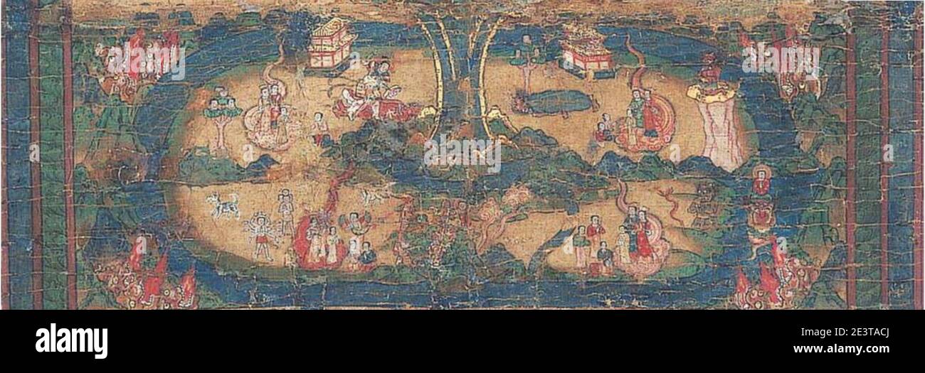 Manichaean Diagram of the Universe (Detail 7 Stock Photo - Alamy