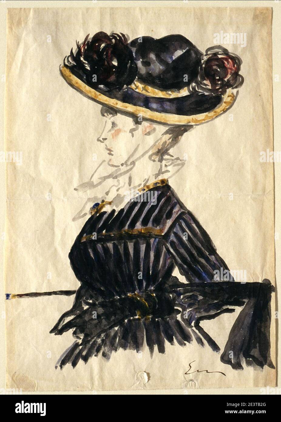 Manet - Woman in Large Hat, 1880 Stock Photo - Alamy