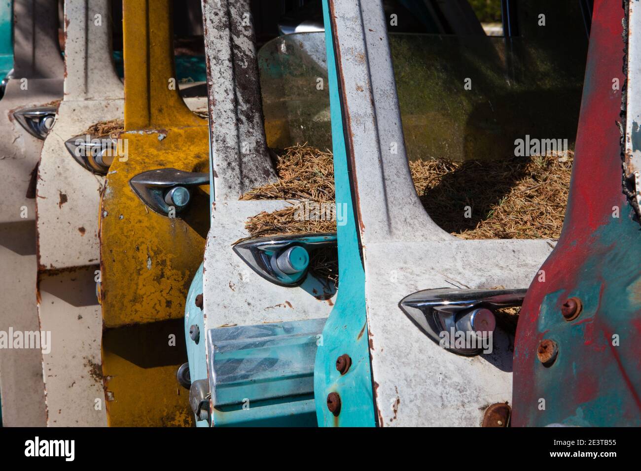 Vintage Junk Automobile Doors Stock Photo - Alamy