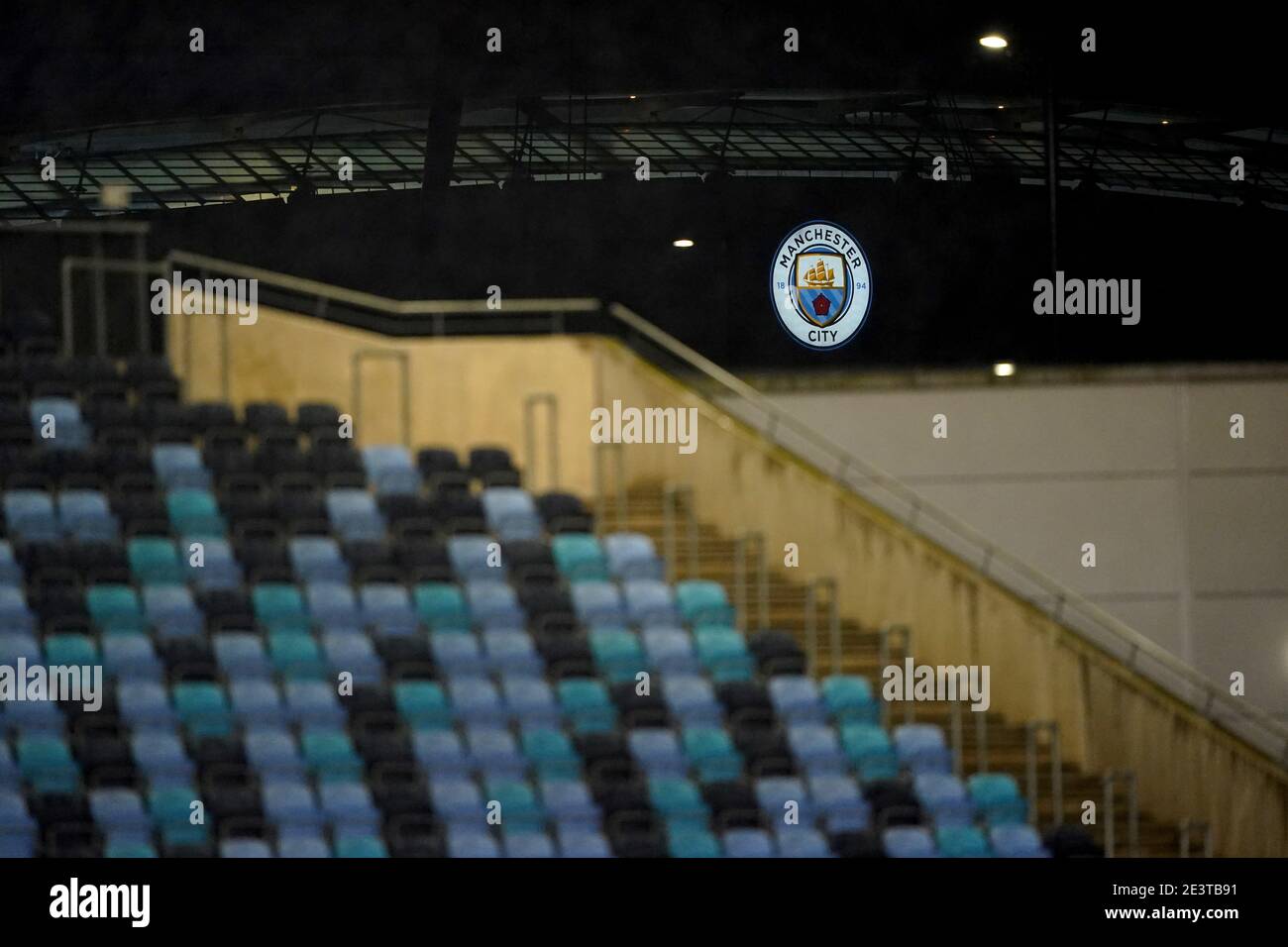 Seats inside etihad stadium manchester hi-res stock photography and ...