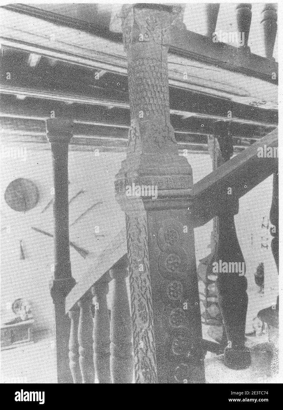 Manastirea castle old photo 5 (interior Stock Photo - Alamy