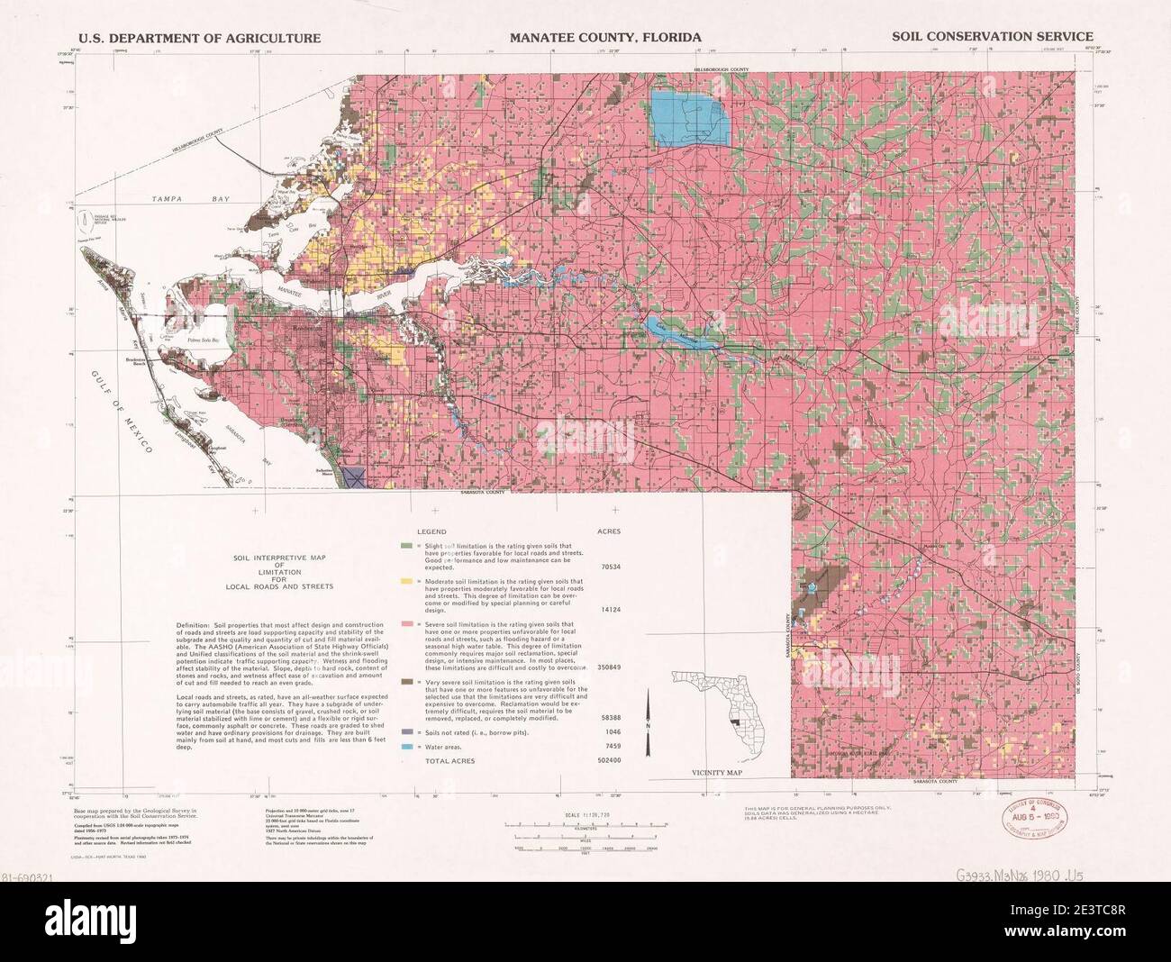 Manatee County, Florida - soil interpretive map of limitation for local ...
