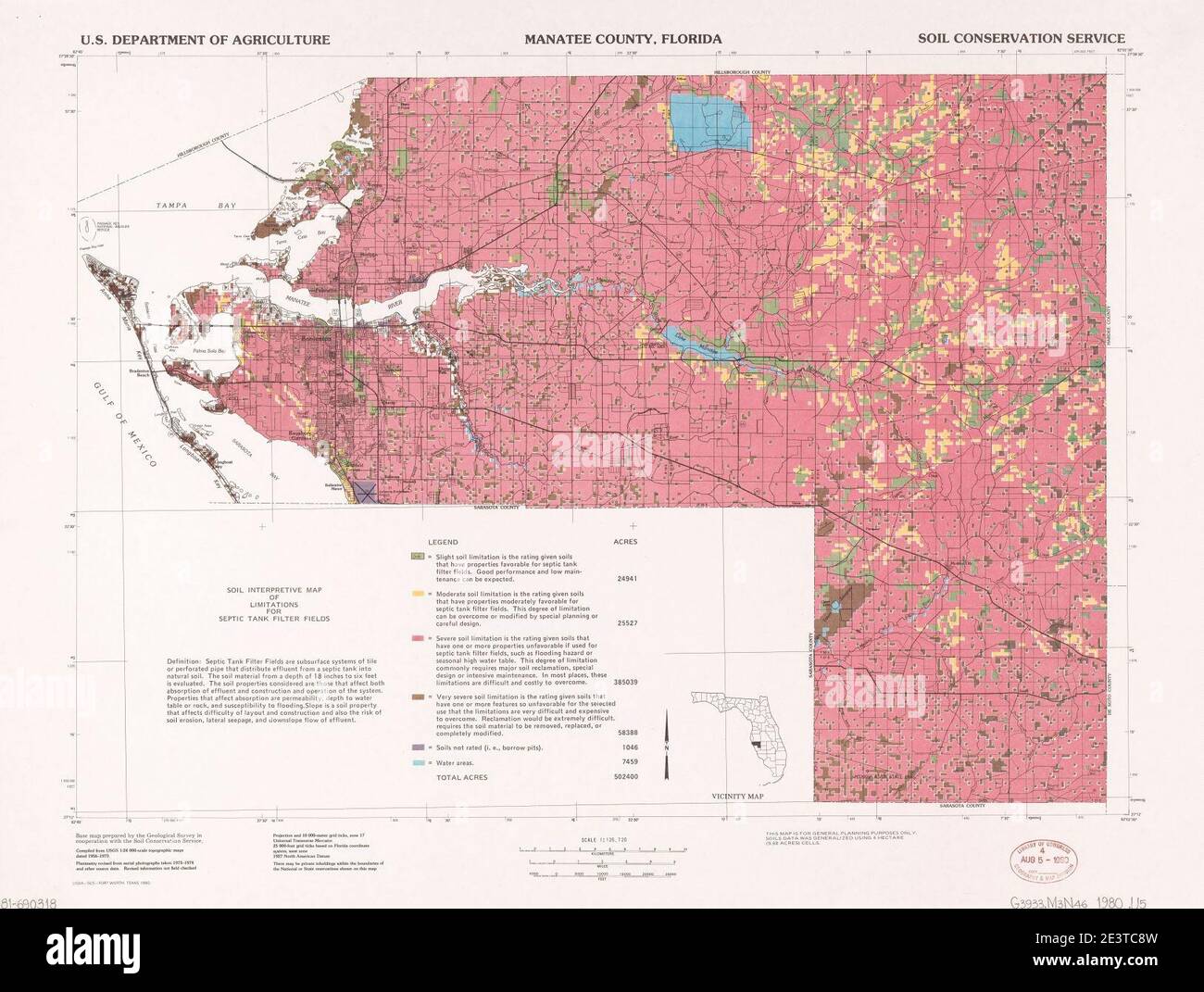 Manatee County, Florida - soil interpretive map of limitations for ...