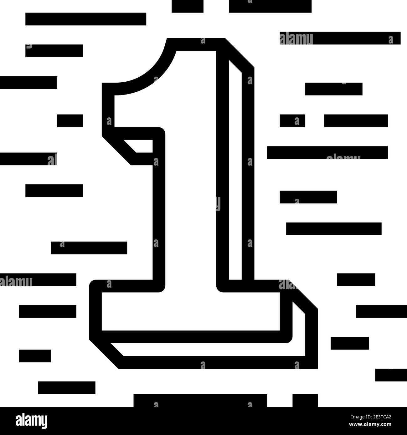 first number line icon vector illustration Stock Vector Image & Art - Alamy