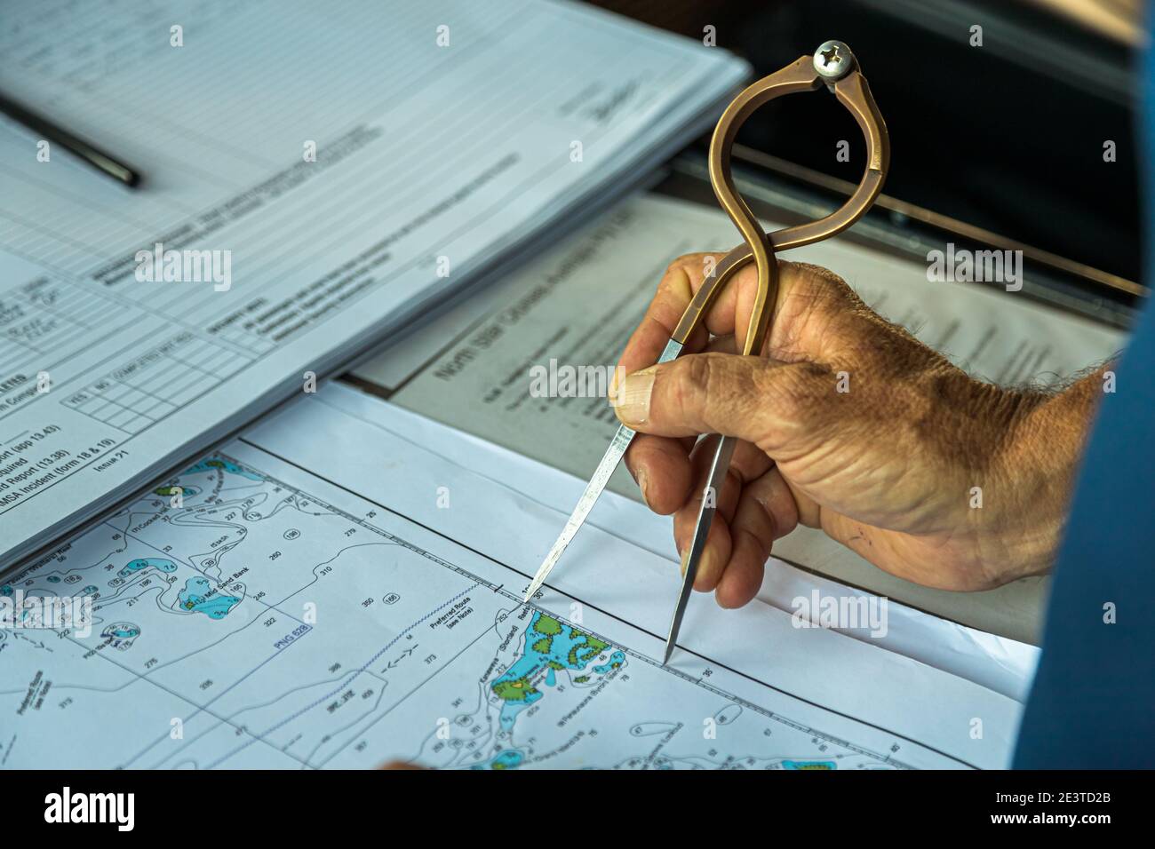 Nautical Map of the Sea of Papua New Guinea Stock Photo - Alamy