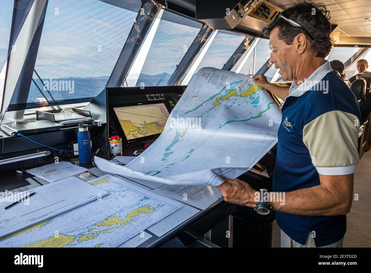 Nautical Map of the Sea of Papua New Guinea Stock Photo - Alamy