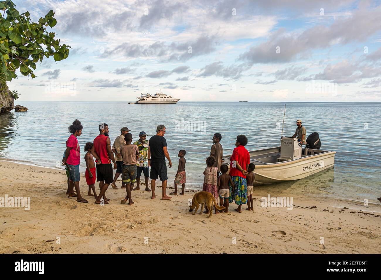 First encounter with locals in the South Pacific on Panasia Island ...