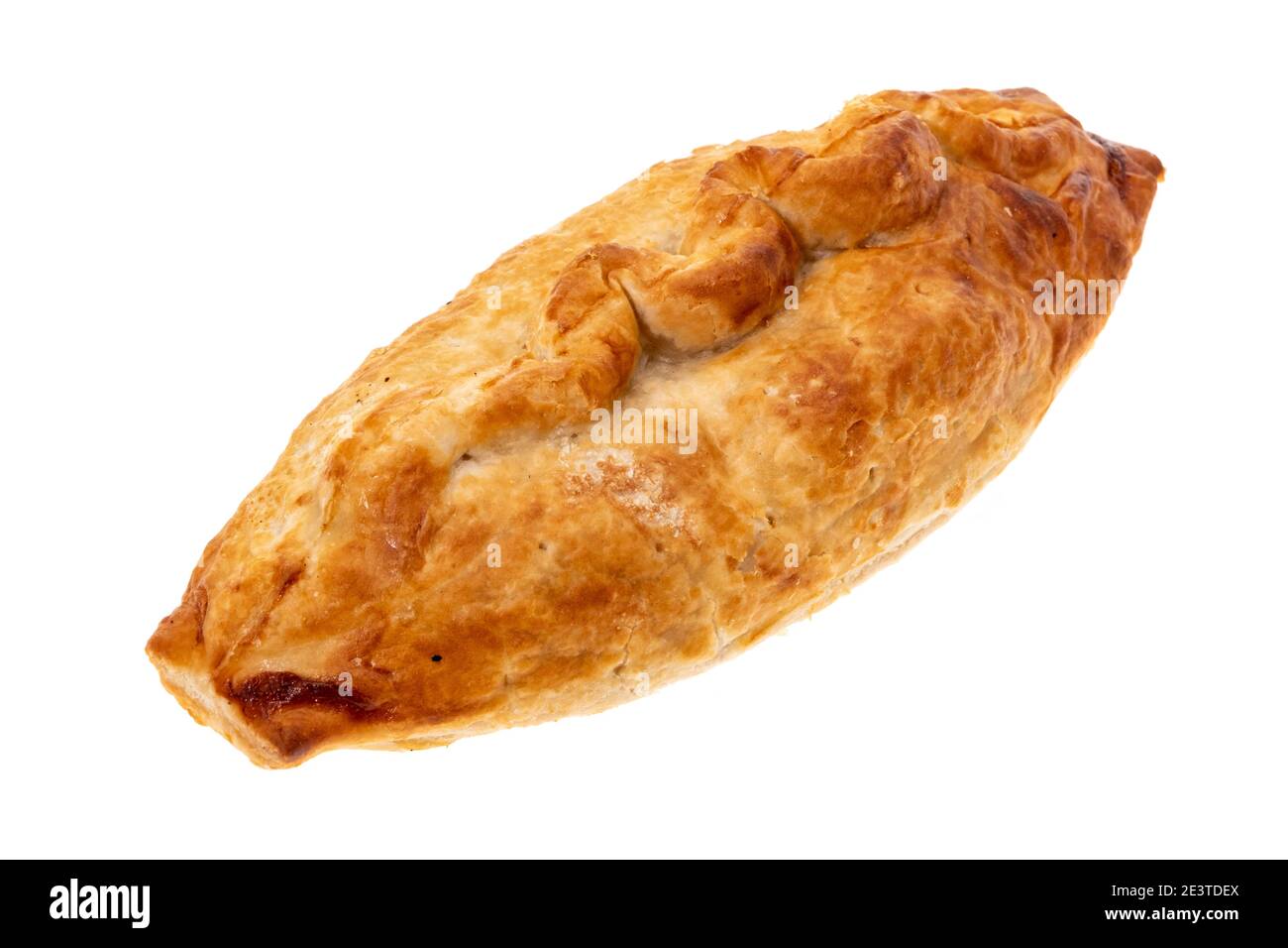 Cornish pasty - white background Stock Photo - Alamy