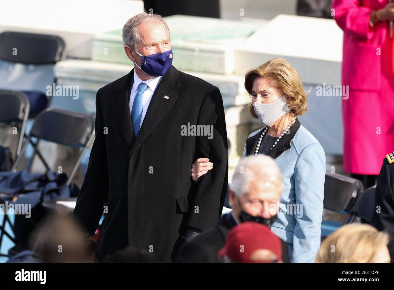 Washington, USA. 20th Jan, 2021. President George W. Bush and First ...