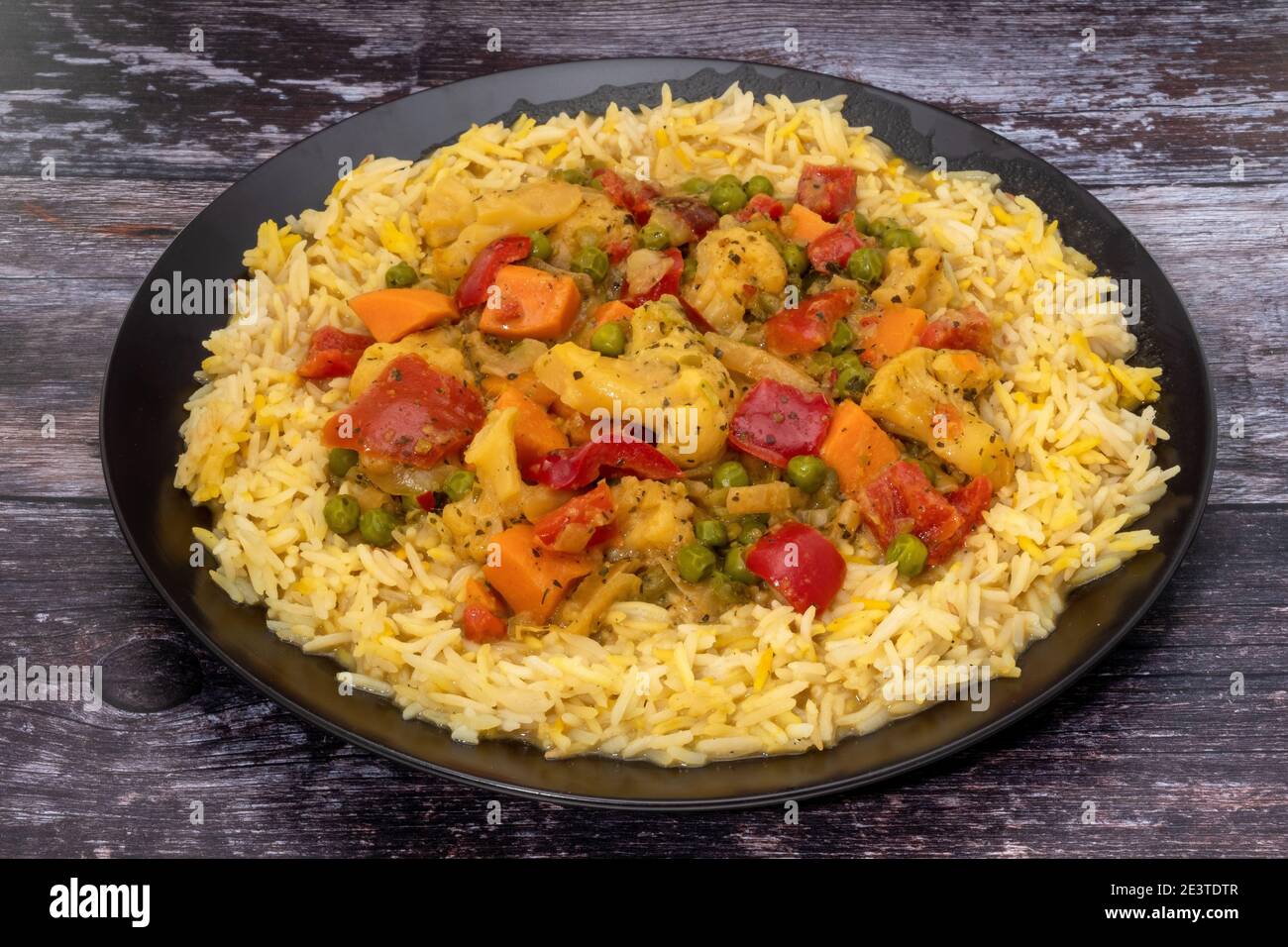 Vegetable curry with rice Stock Photo - Alamy
