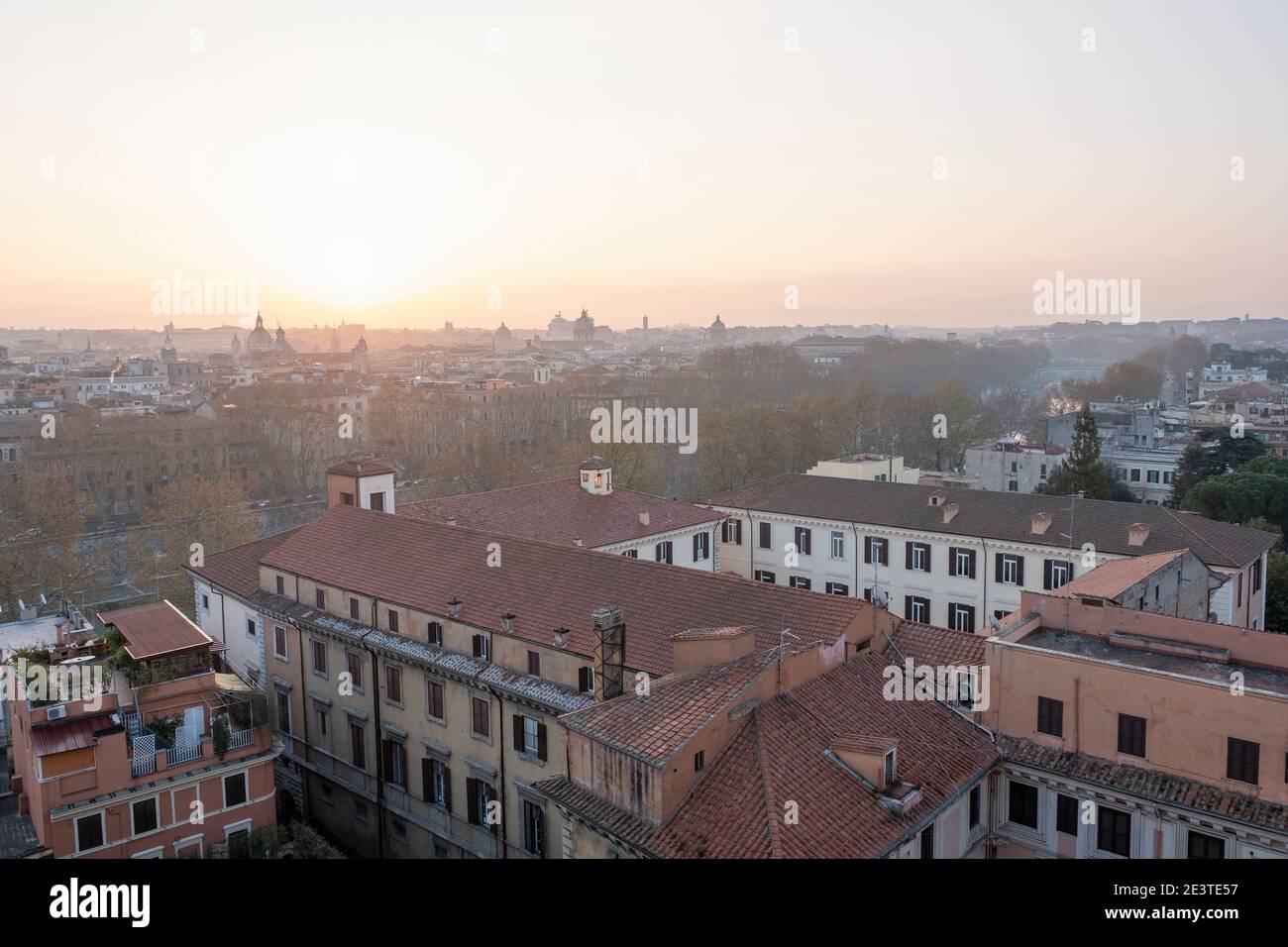 Rome rooftops at sunrise hi-res stock photography and images - Alamy