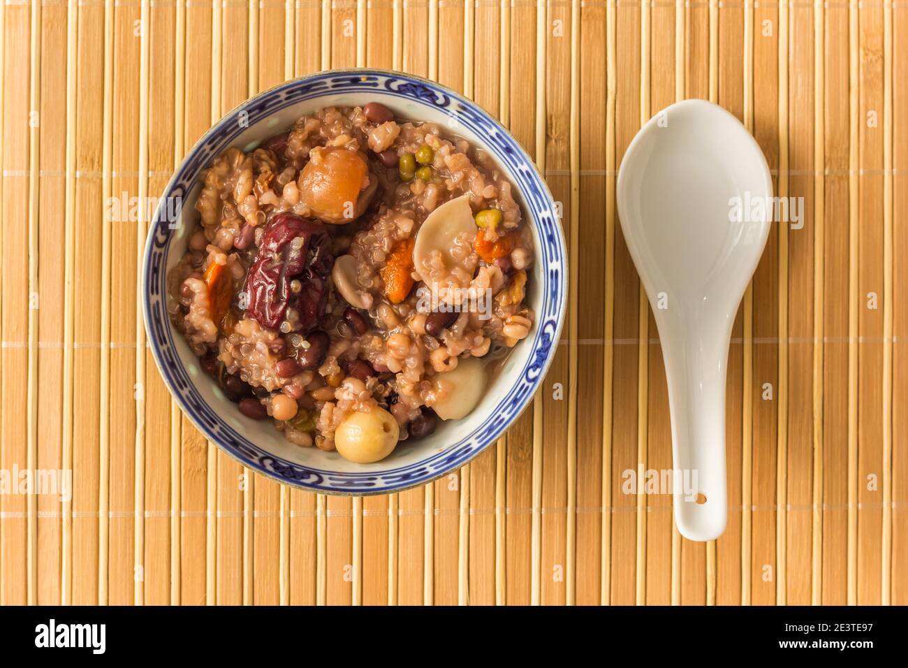 Bowl of traditional chinese laba zhou porridge for celebration of new ...