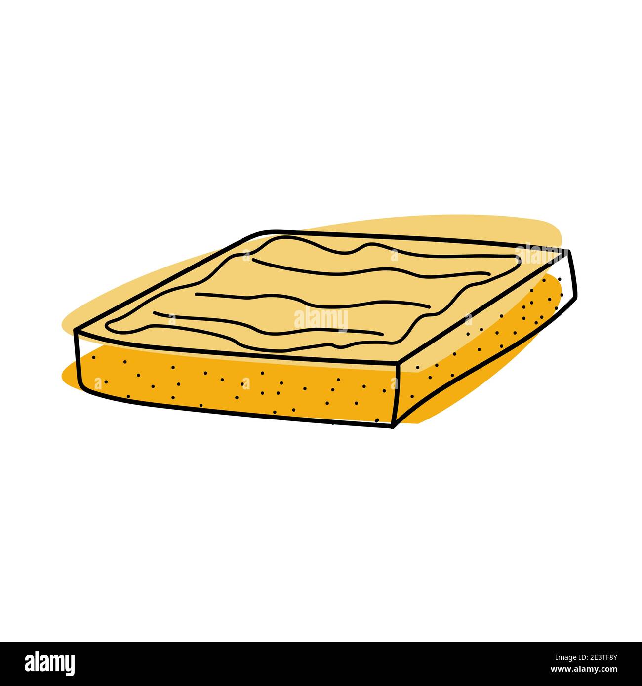 Butter bread doodle icon vector illustration for web, kitchen wear ...