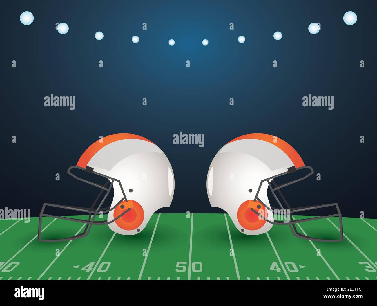 super bowl championship poster with helmets in stadium vector ...