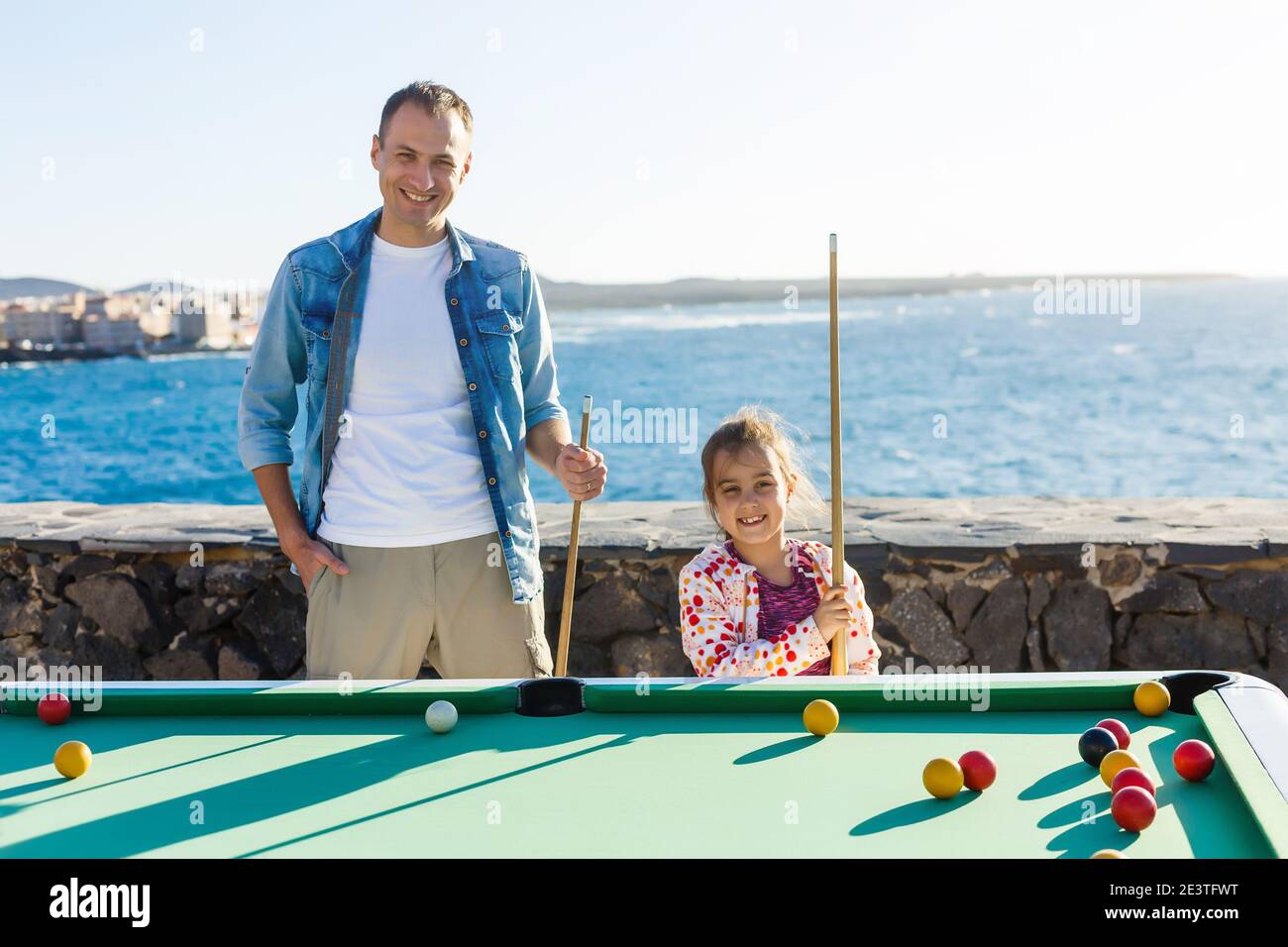 Family room with pool table hi-res stock photography and images - Alamy