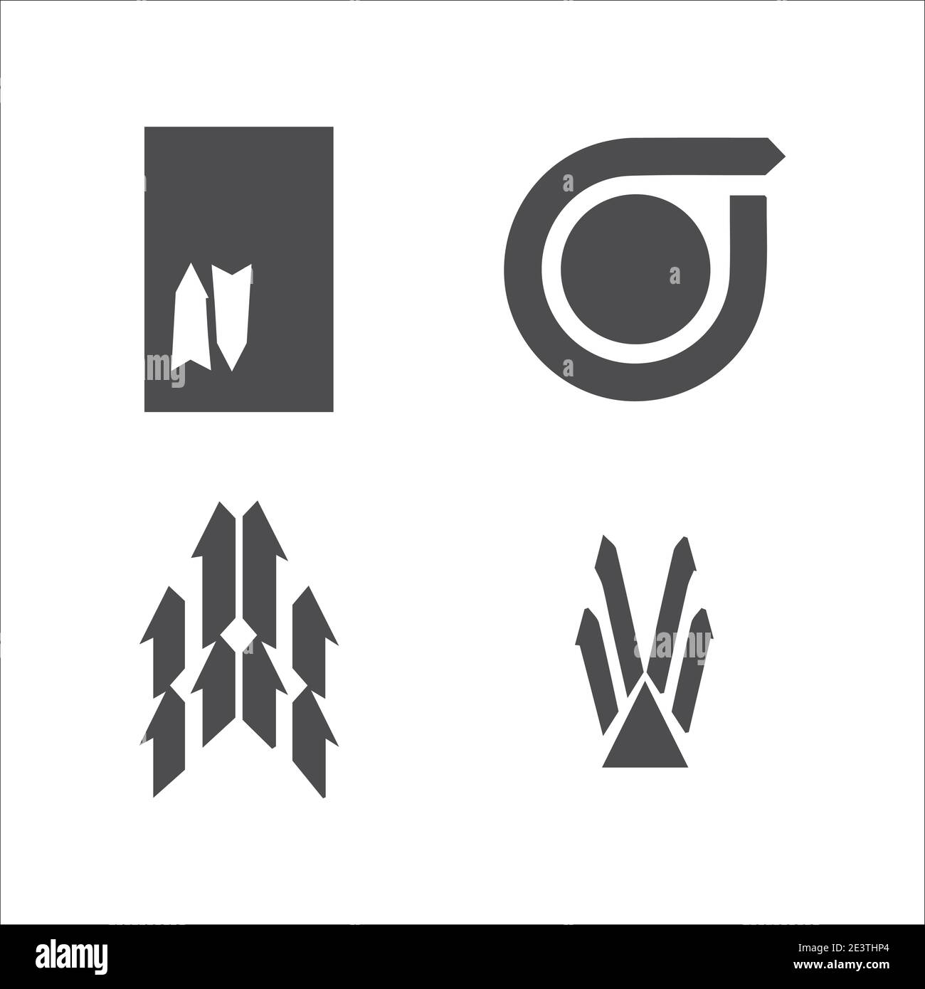 Abstract arrow symbols for logo design icons Stock Vector Image & Art ...