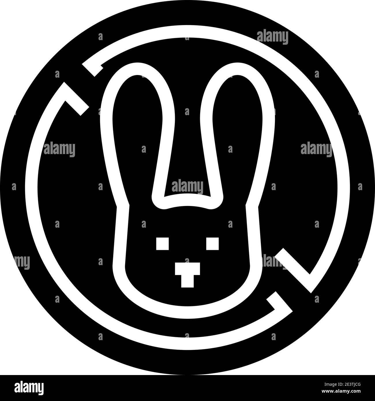 stop kill rabbits glyph icon vector illustration Stock Vector Image ...