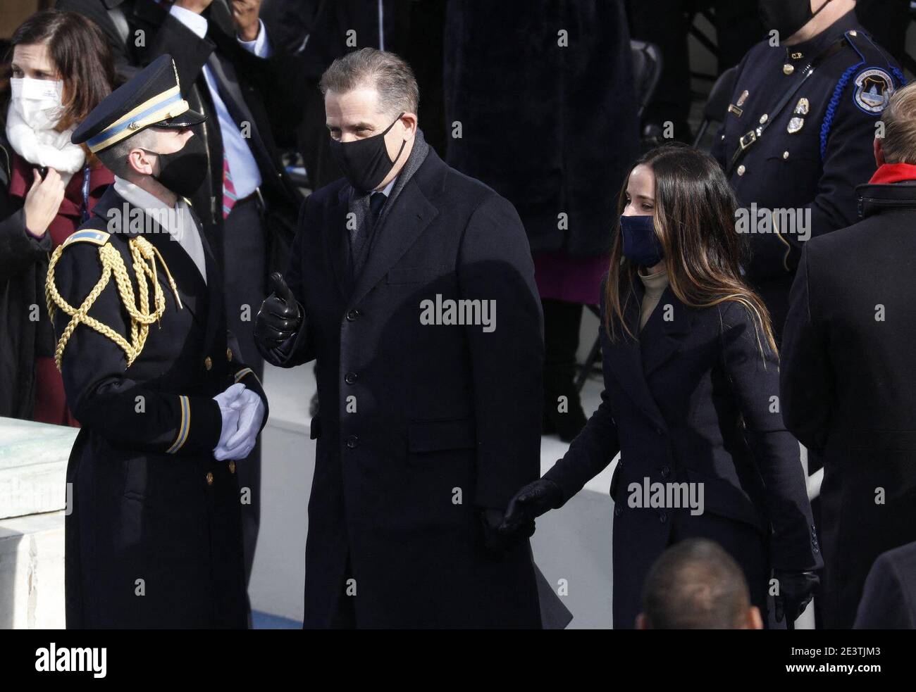 Hunter Biden and Ashley Biden arrive before the inauguration of Joe ...