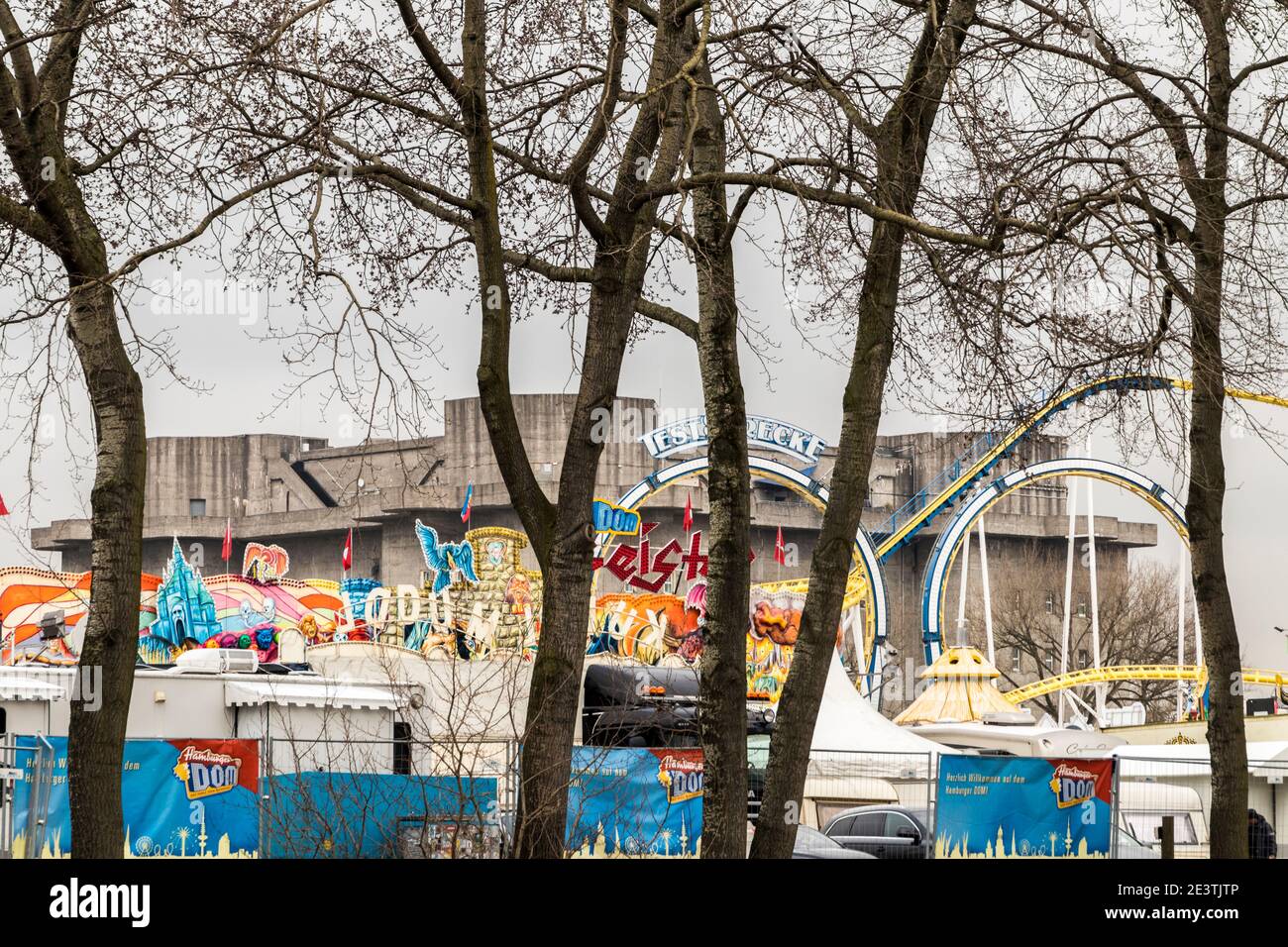Hamburg, Germany. The Flakturm IV G-Tower, one of the Flak towers built ...