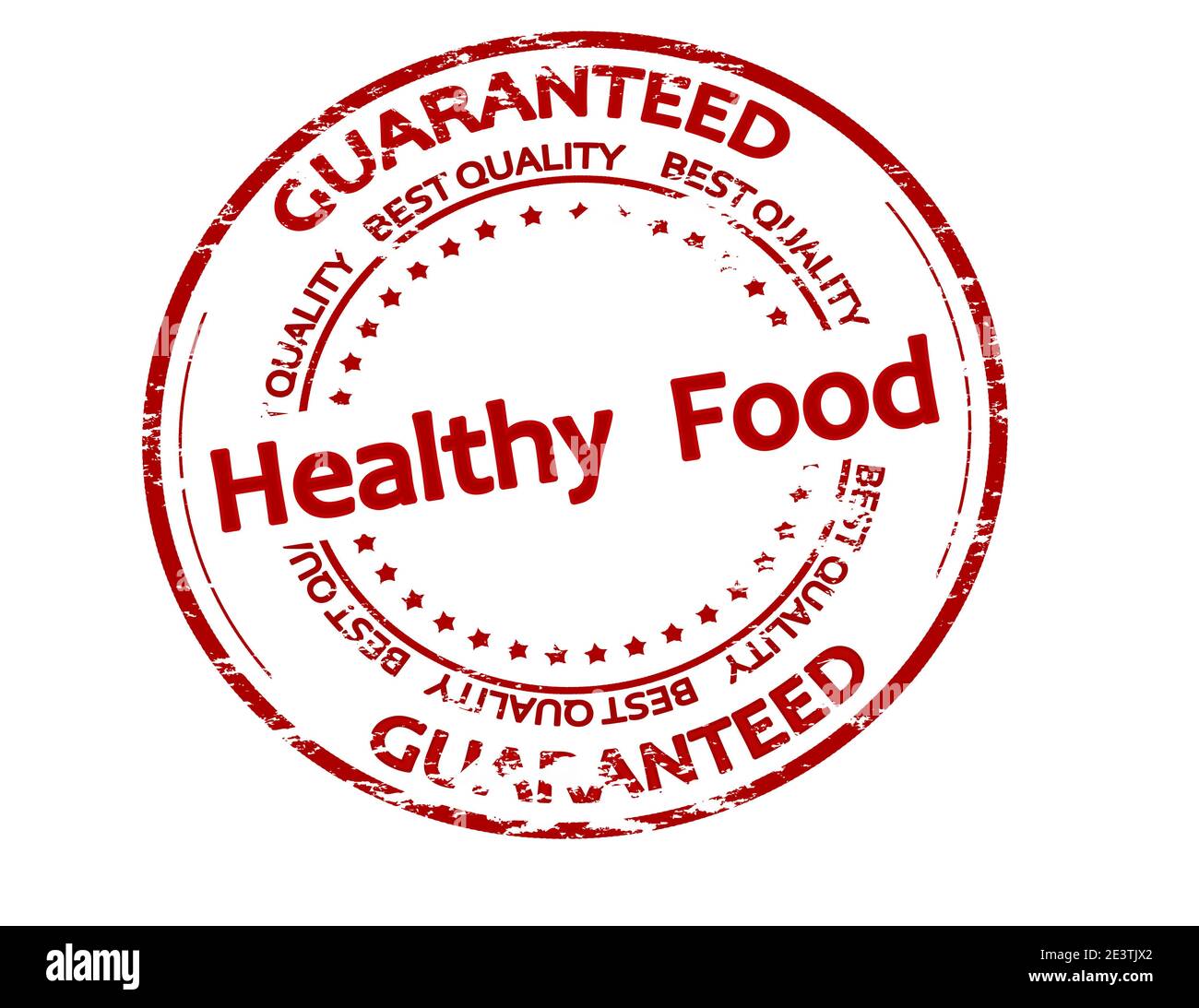 Rubber stamp with text healthy food guaranteed inside, vector ...