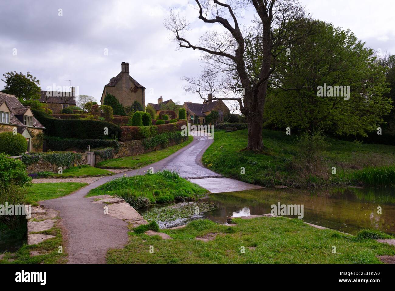 UPPER SLAUGHTER, ENGLAND - APRIL 28th 2019 : The ford in Upper ...