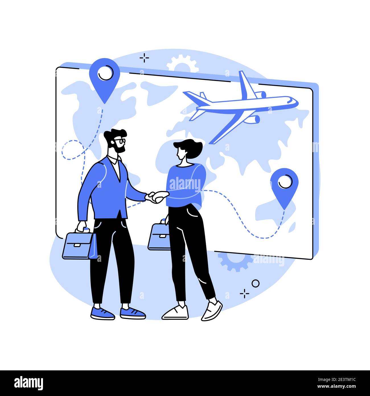 Expat workers Stock Vector Images - Alamy