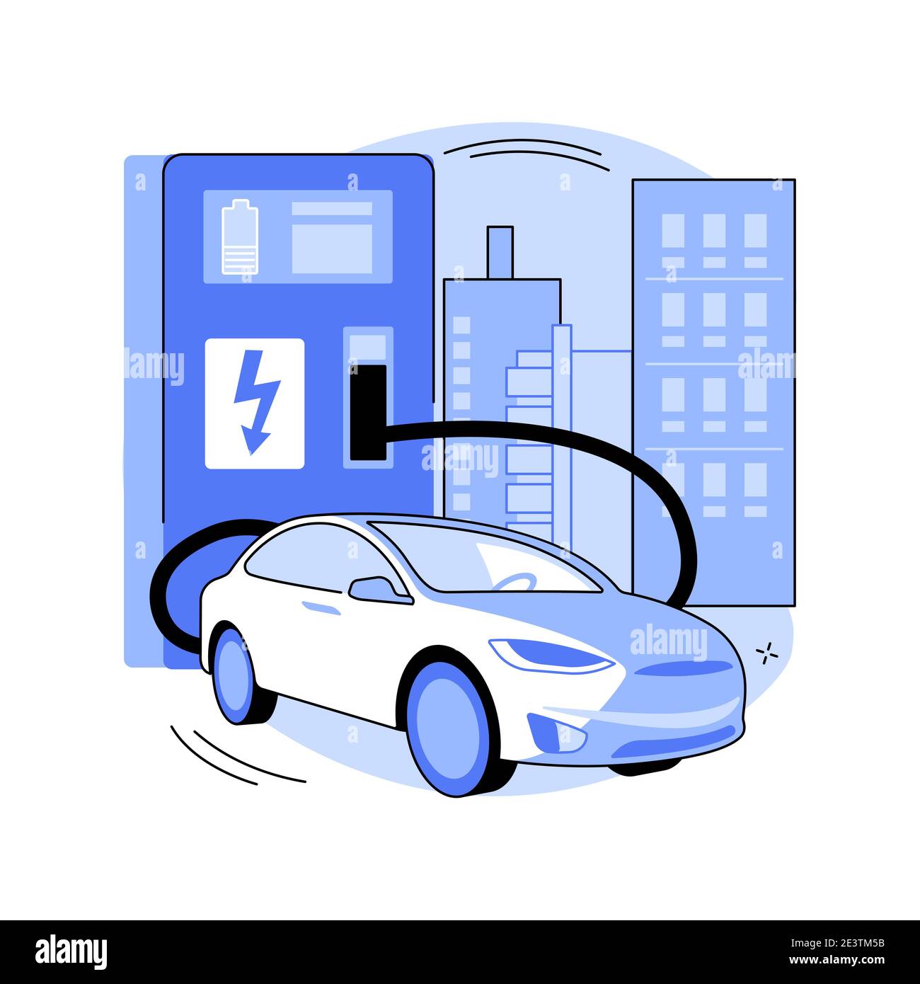 Electric vehicle use abstract concept vector illustration Stock Vector ...