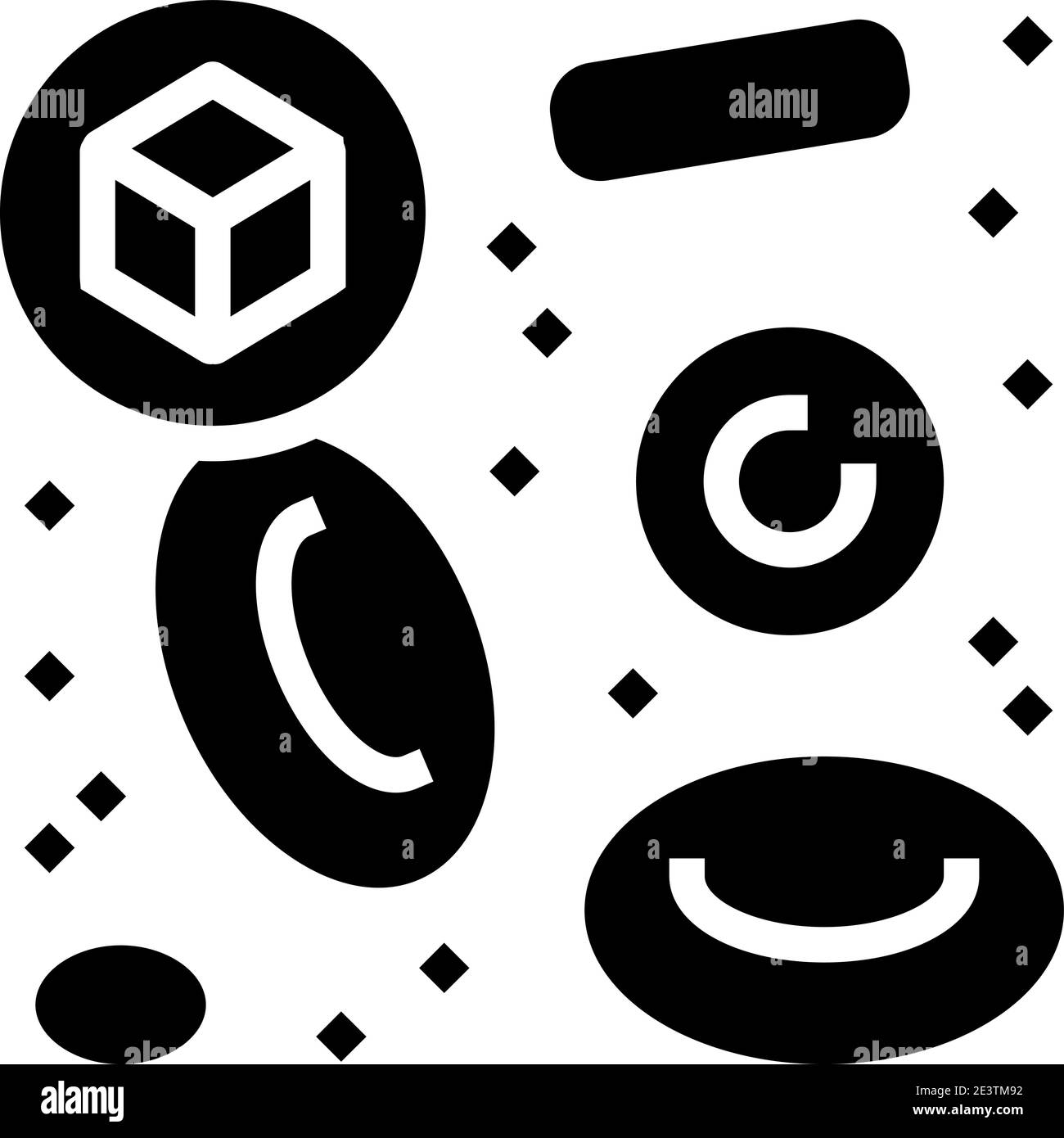 blood with sugar disease problem glyph icon vector illustration Stock ...