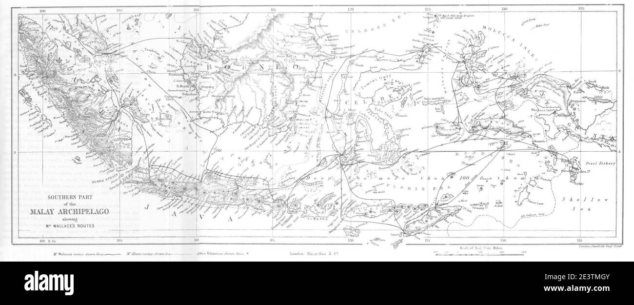 Malay archipelago map hi-res stock photography and images - Alamy