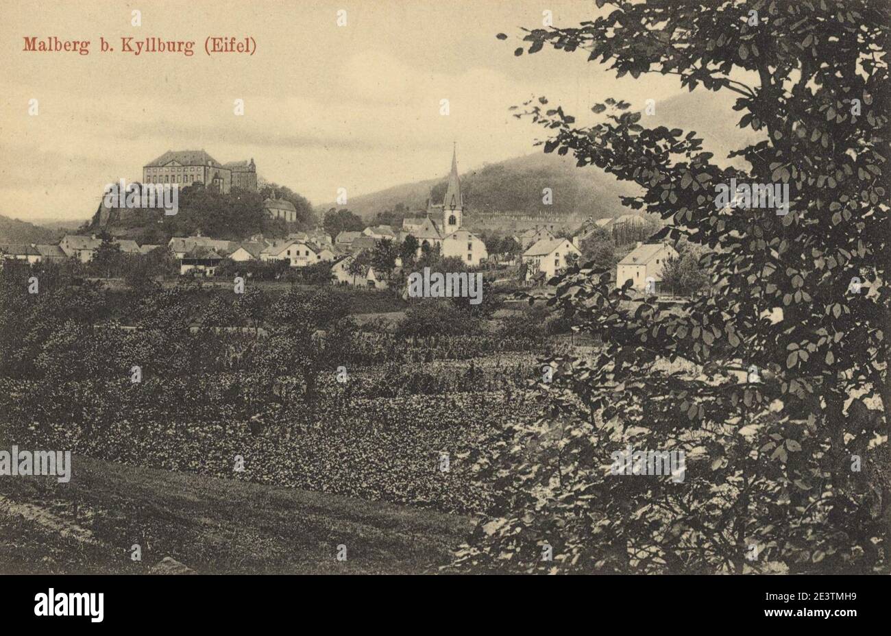 Malberg, Rheinland-Pfalz - Stadtansicht Stock Photo - Alamy