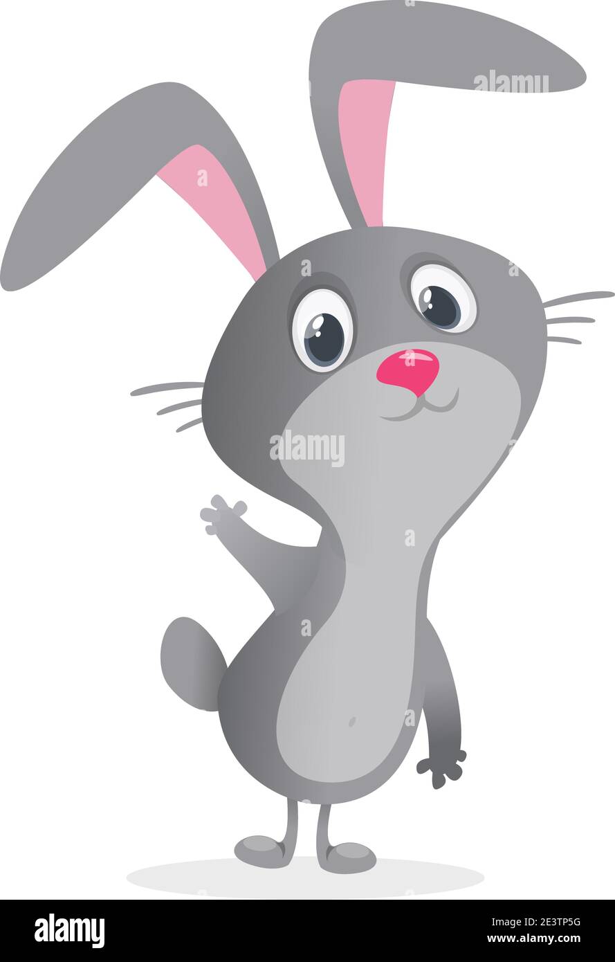 Cartoon Bunny Rabbit Character. Vector illustration. Isolated Stock ...