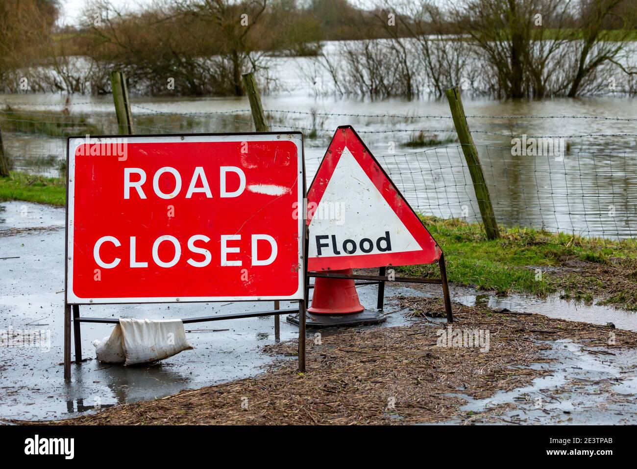 Road Closure in the rural village of Breighton, Selby, due to flooding ...