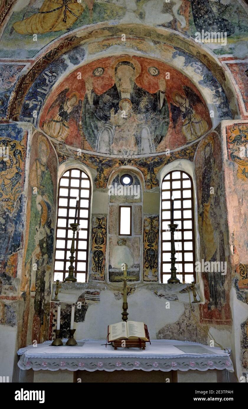 interior of the Byzantine medieval church of St. Peter 4 May 2018 ...