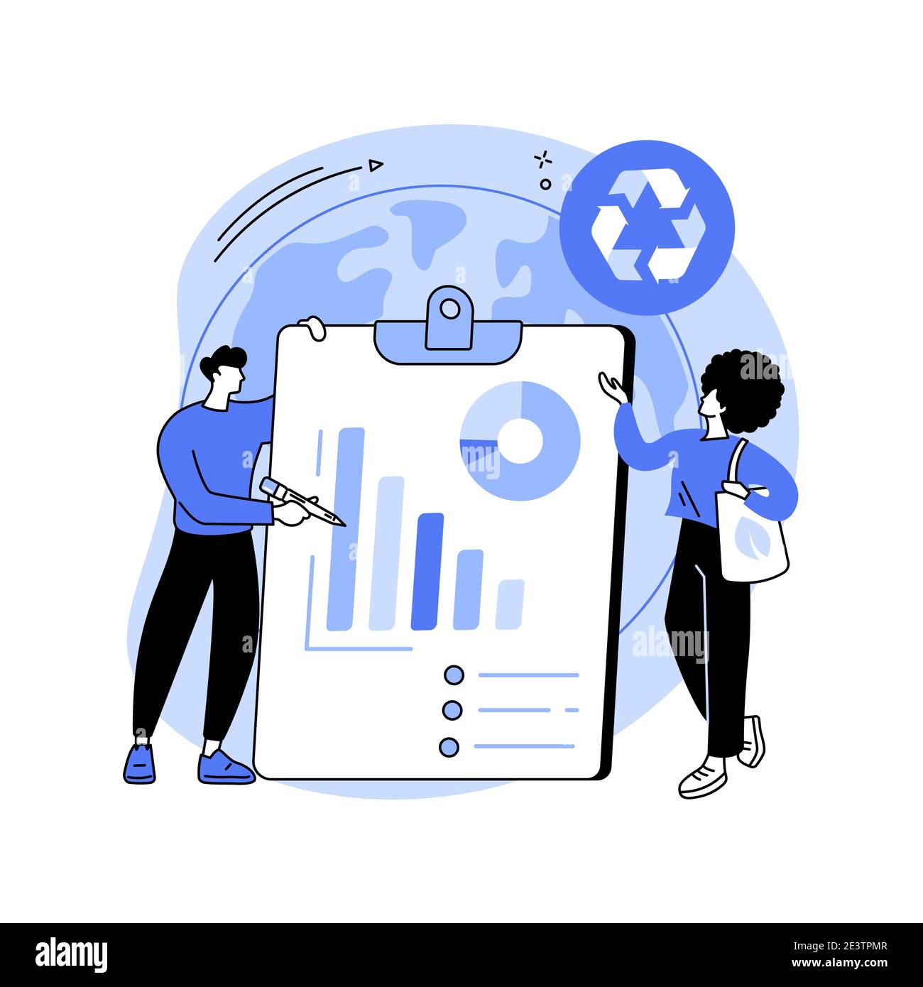 Reduce Reuse Recycle Abstract Concept Vector Illustration Stock Vector