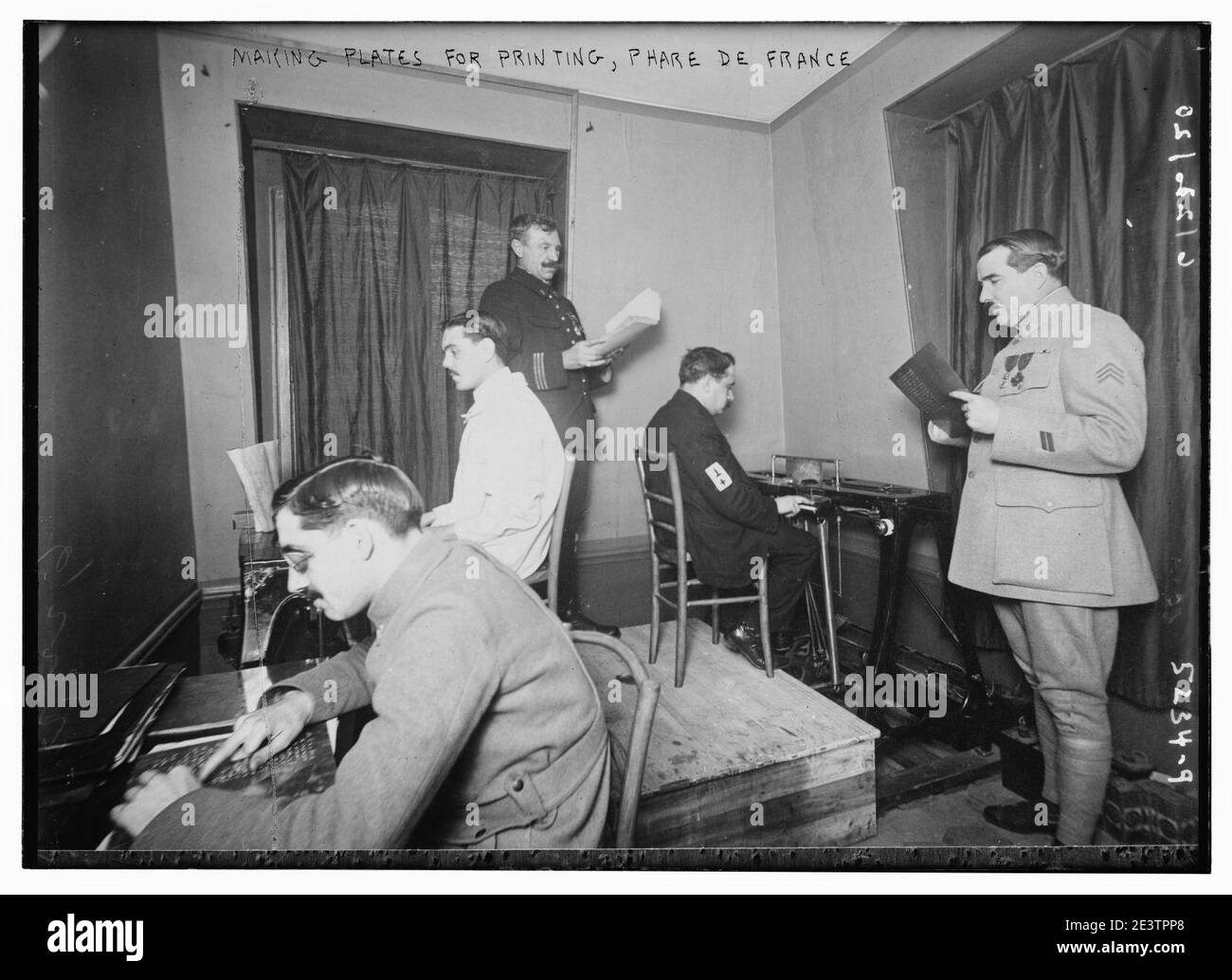 Making plates for printing, Phare de France Stock Photo - Alamy