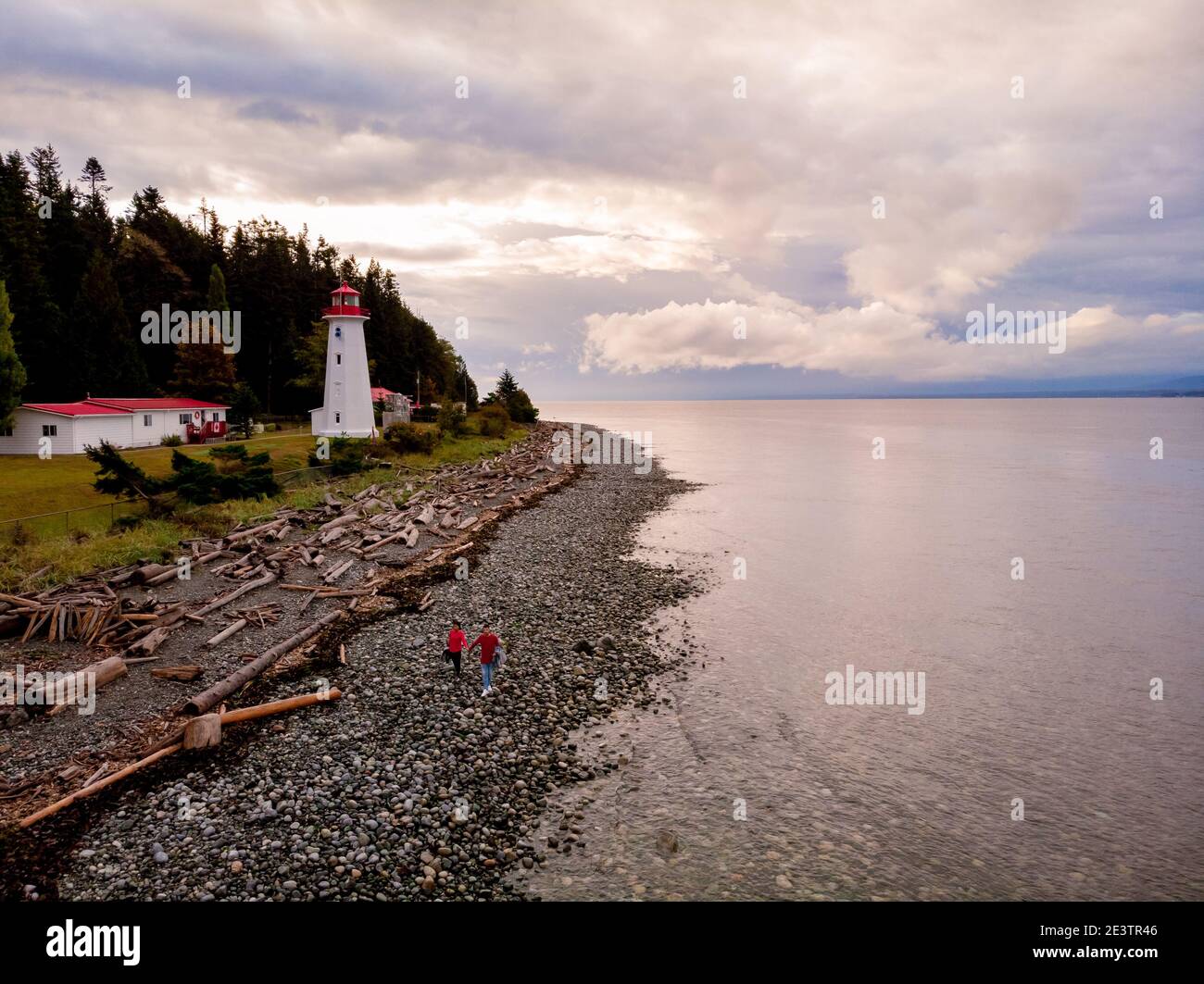 Vancouver Island, Canada, Quadra Island old historical lighthouse at ...