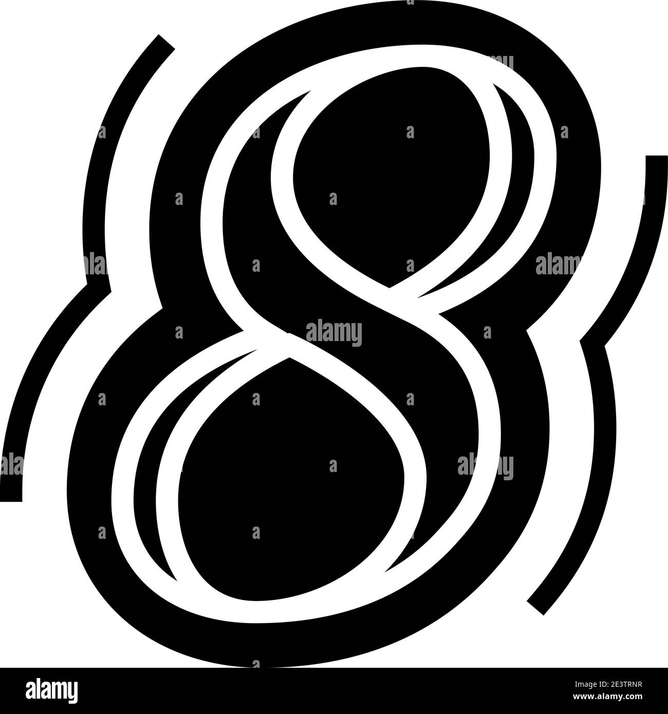 eight number glyph icon vector illustration Stock Vector Image & Art ...