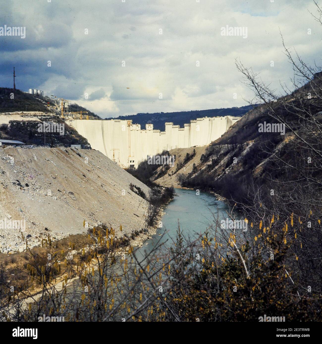 Vouglans dam, Vouglans, Jura, France, 1969 Stock Photo - Alamy
