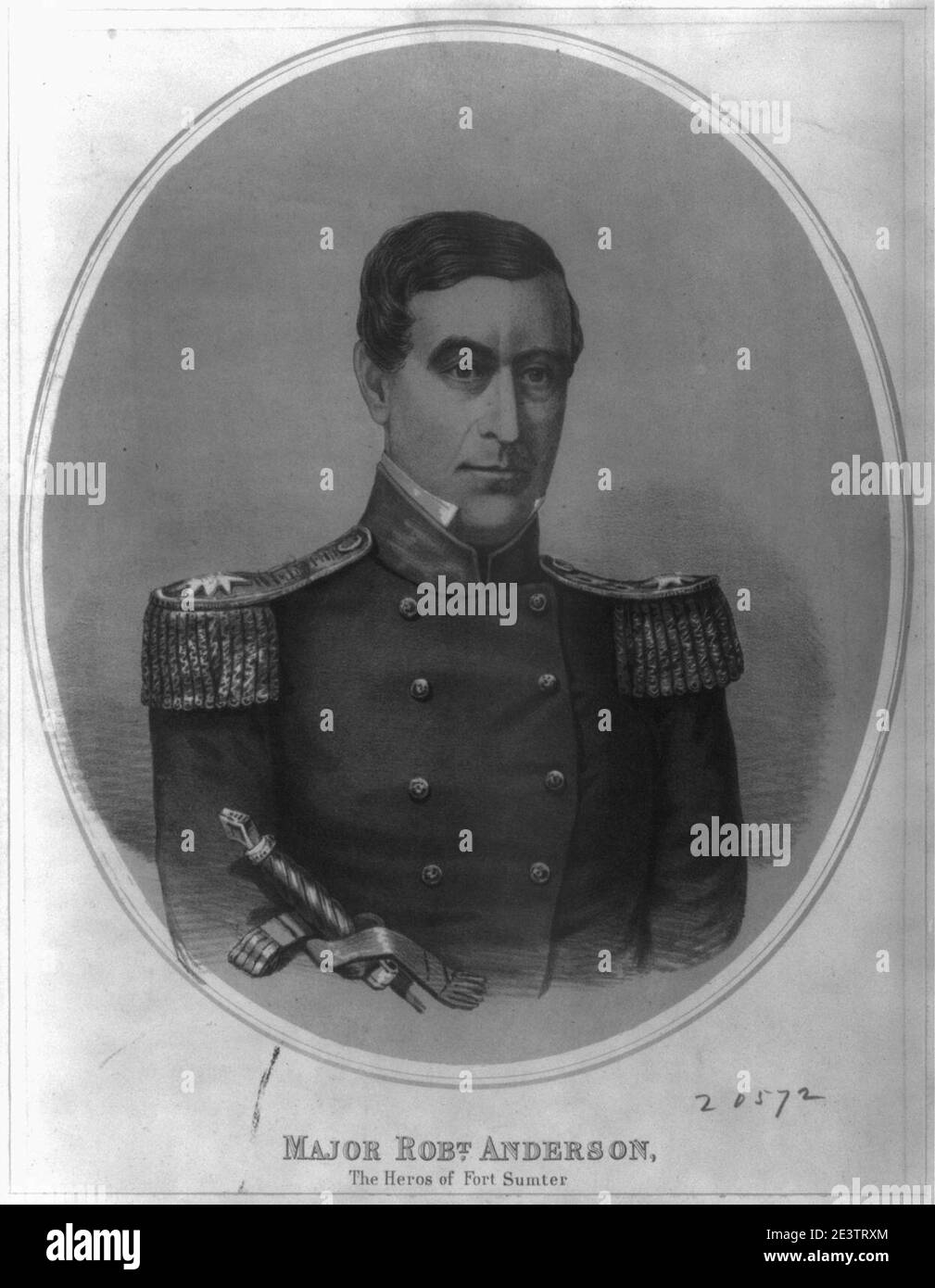 Major Robt. Anderson, the heros of Fort Sumter Stock Photo - Alamy